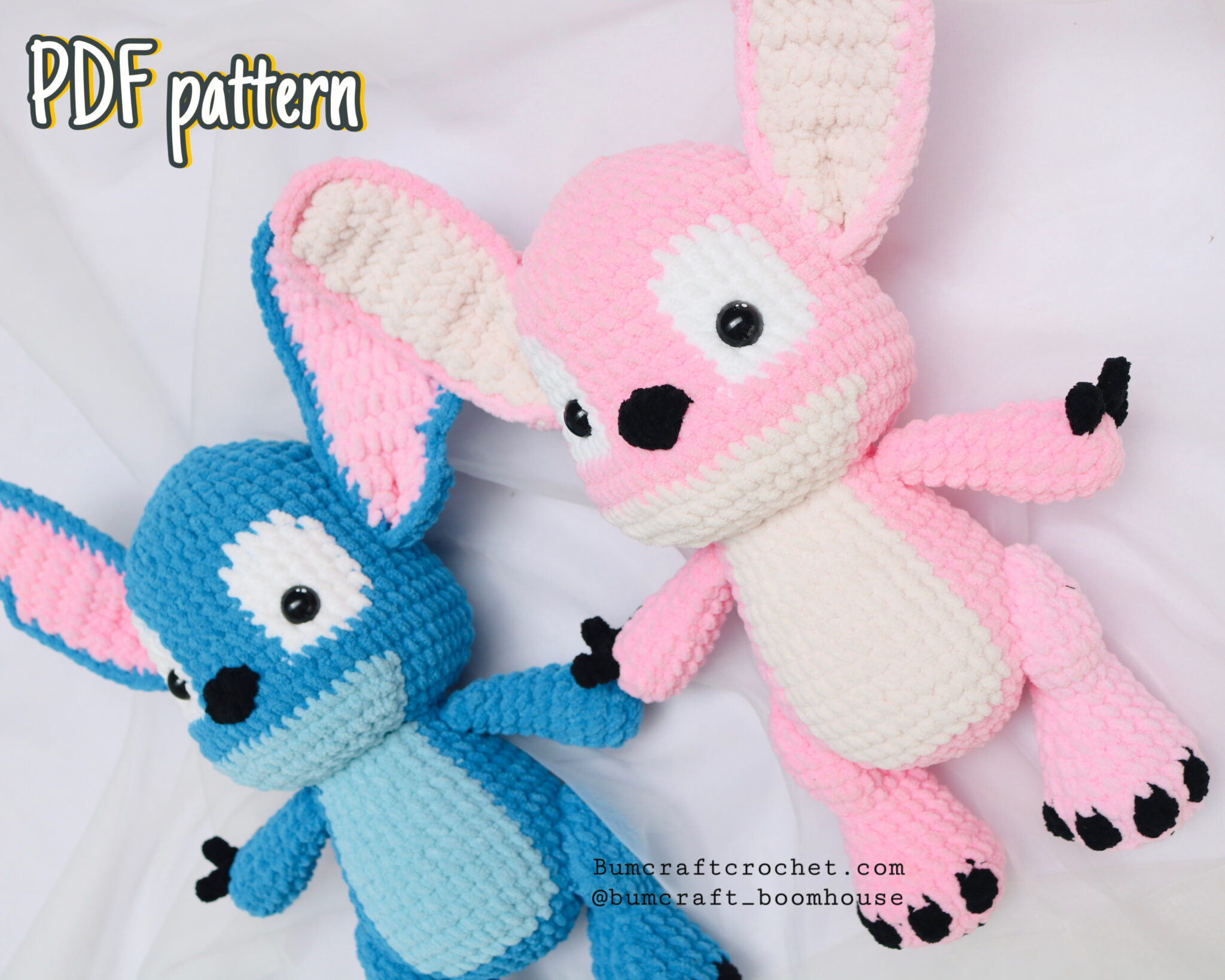 Stitch and Angel Amigurumi Crochet Pattern | Cute Plush Toy PDF ...